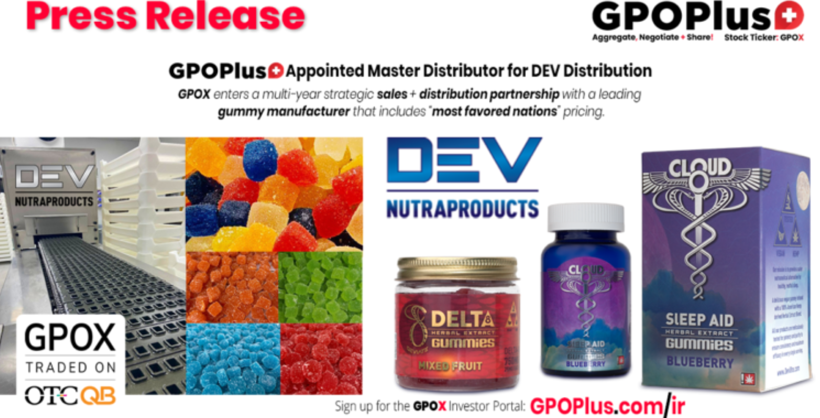 GPOPlus+ Appointed Master Distributor for DEV Distribution | GPO Plus, Inc.