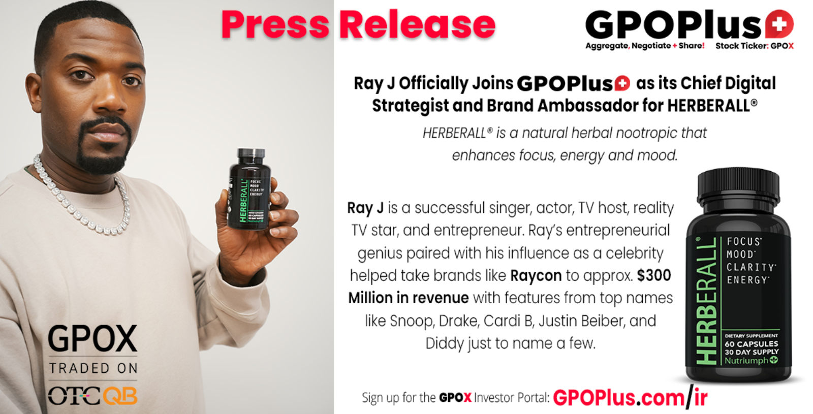 Ray J Officially Joins GPOPlus+ as its Chief Digital Strategist and ...